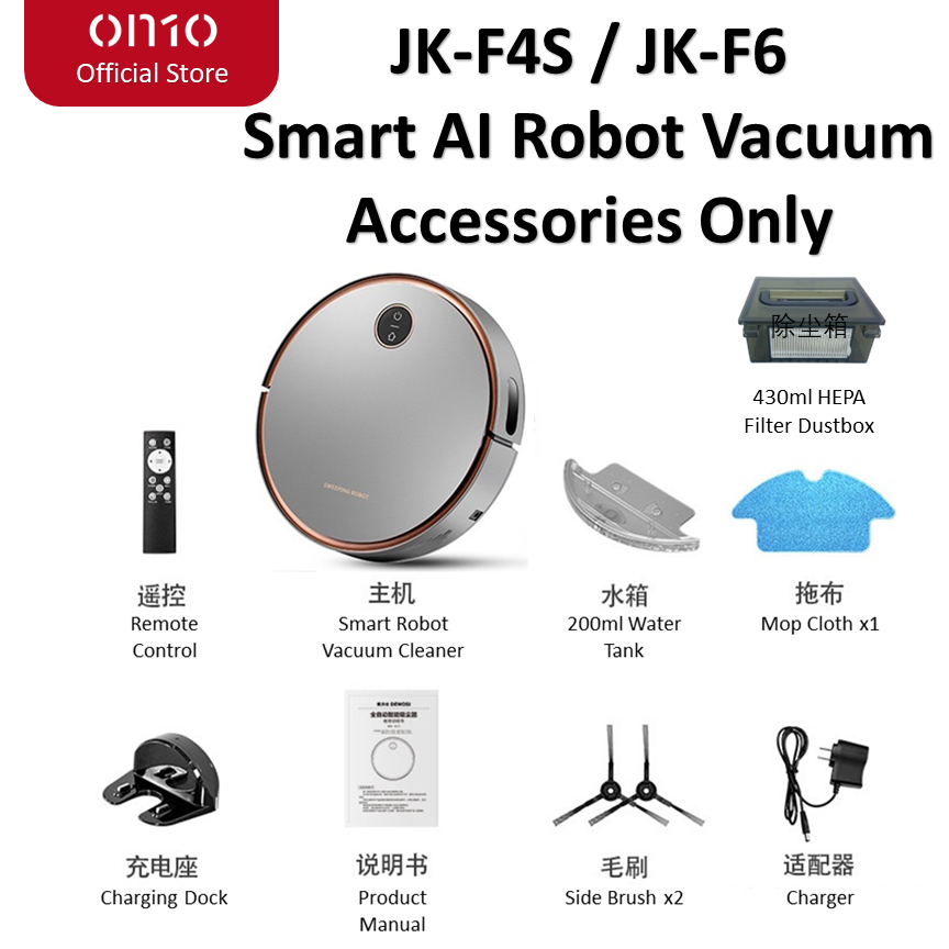 ON10 JK-F4S / F6 Smart AI Robot Vacuum Cleaner - Accessories - Vacuum ...