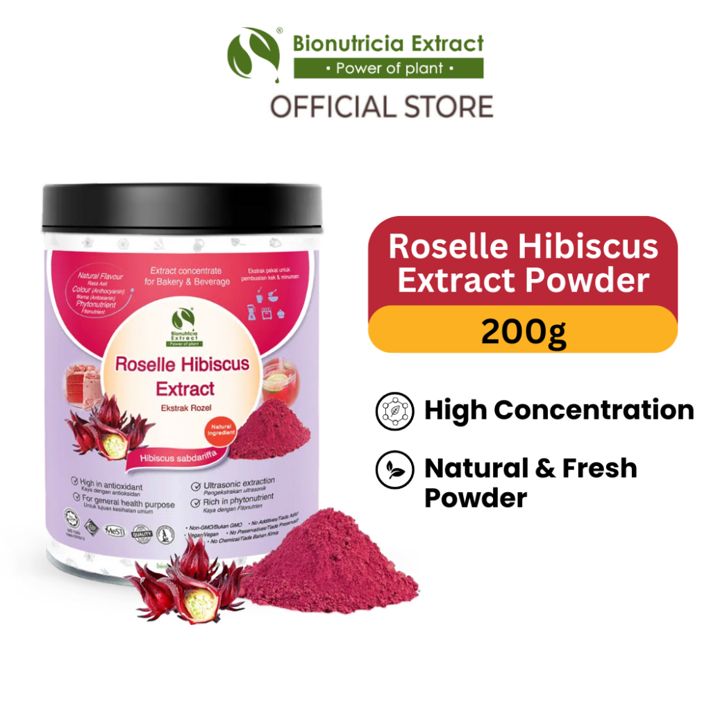 Bionutricia Roselle Hibiscus Extract Powder 200g | Shopee Malaysia