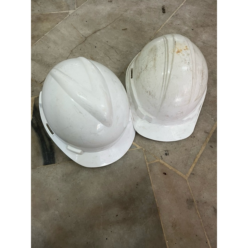 MSA Helmet V-Gard Safety Helmet With Fas Trac Suspension and Zebra Chin ...