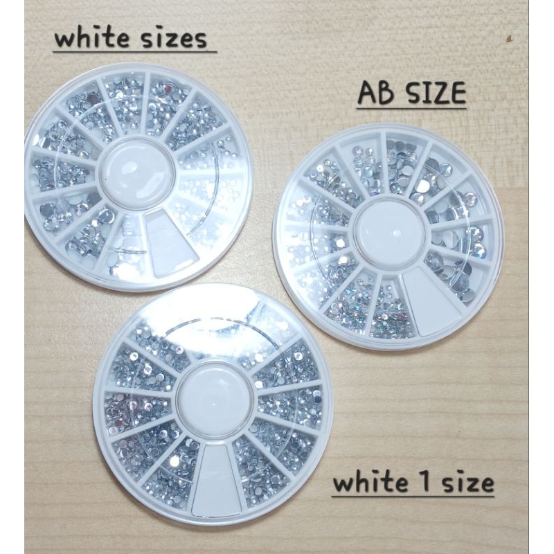 ACC ROUND STONE AB, WHITE N SIZES,250 PCS PER PACK | Shopee Malaysia