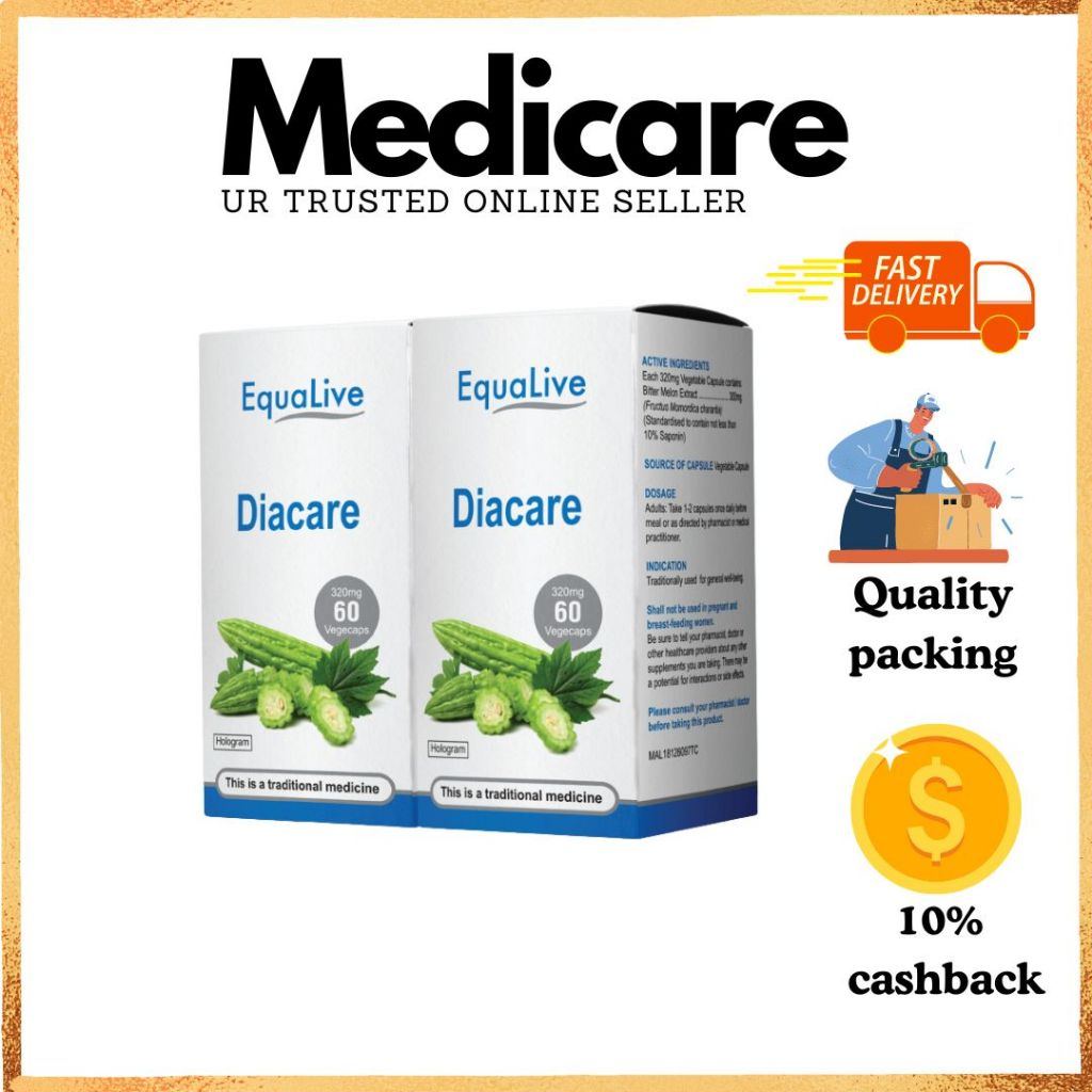 Equalive Diacare Capsule 2x60's (High Strength Bitter Melon Extract ...