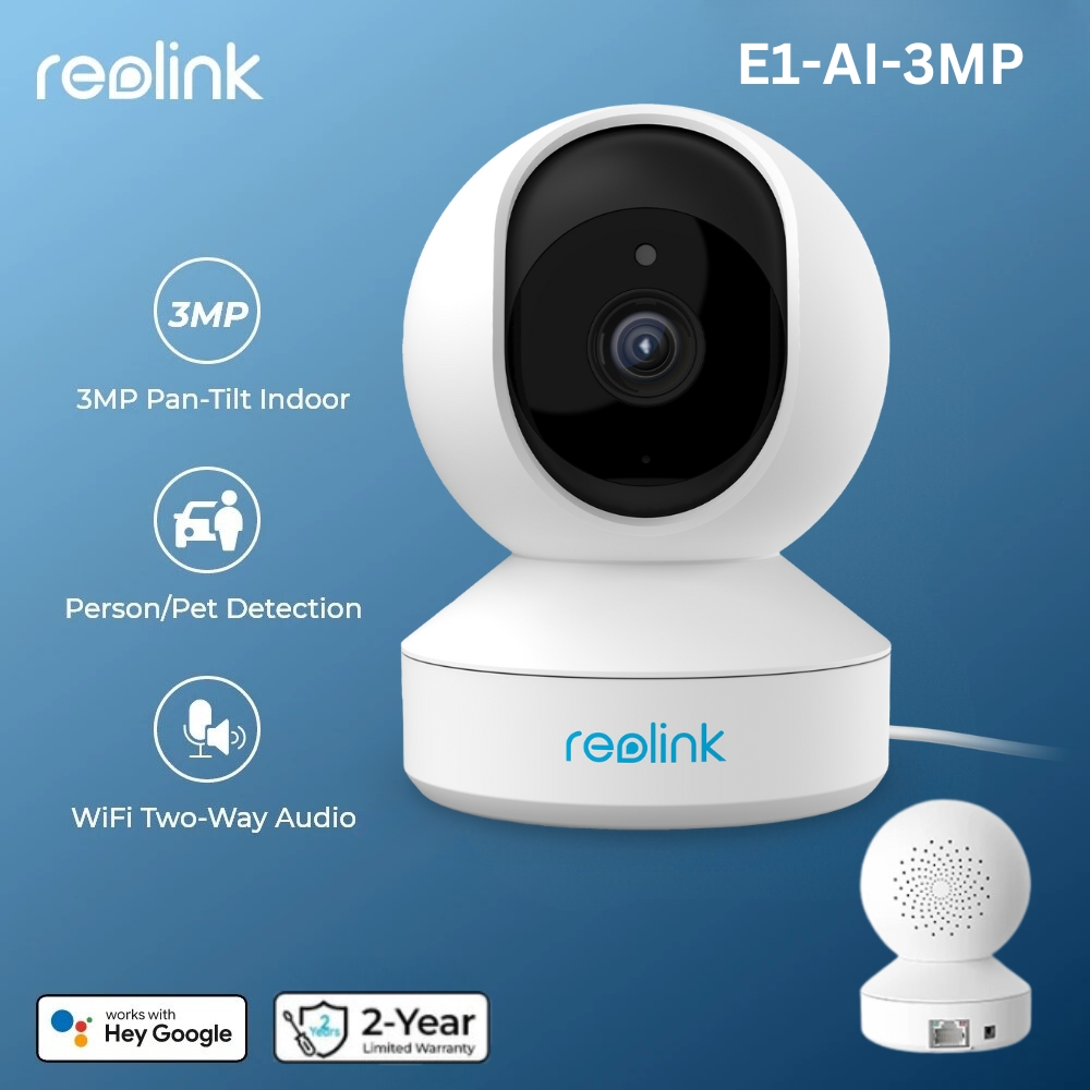 Reolink E1-V2 AI Model With Person/Pet Detection Wireless WiFi PT Smart Home IP 3MP Super HD ...