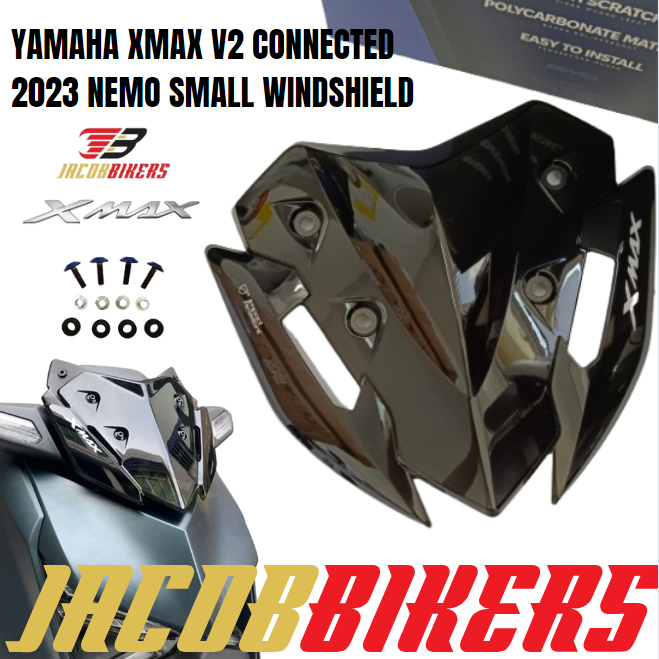 YAMAHA XMAX V2 CONNECTED 2023 NEMO SMALL WINDSHIELD | Shopee Malaysia