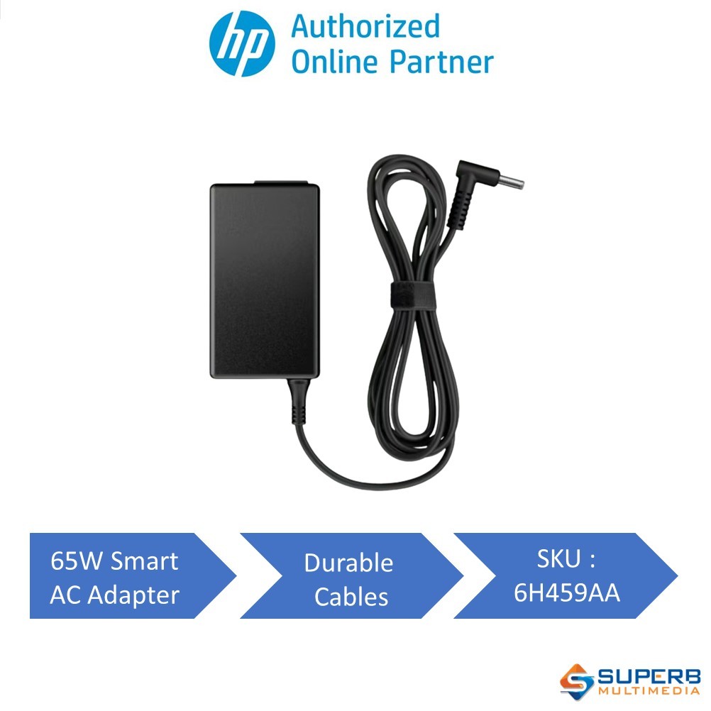 HP 65W 4.5mm Smart Adapter (6H459AA) | Shopee Malaysia