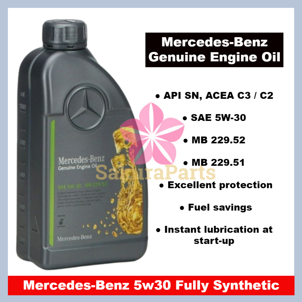 Mercedes Benz Genuine 5w30 Fully Synthetic Engine Oil 1L (ORIGINAL ...