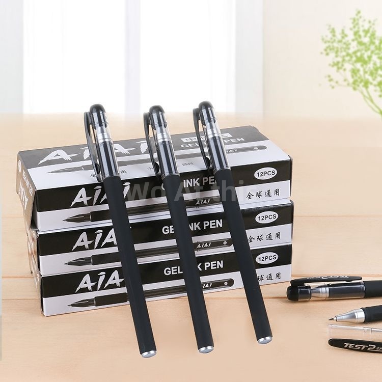 Gel Pen Students Carbon Pen Black ballpen sign Pen 0.5mm Needle ball ...