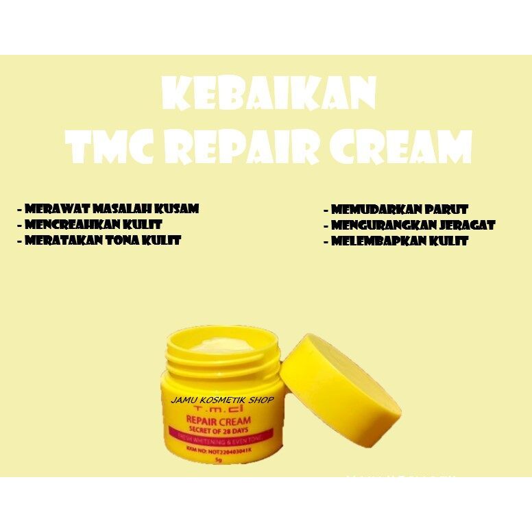 Tmc Repair Cream 5g / Tmc Krim Siang / Tmc Krim Malam / Tmc Repair ...