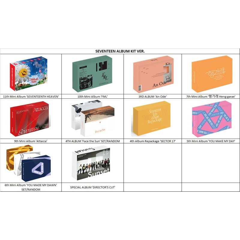 Seventeen Album Kit Ver. | Shopee Malaysia
