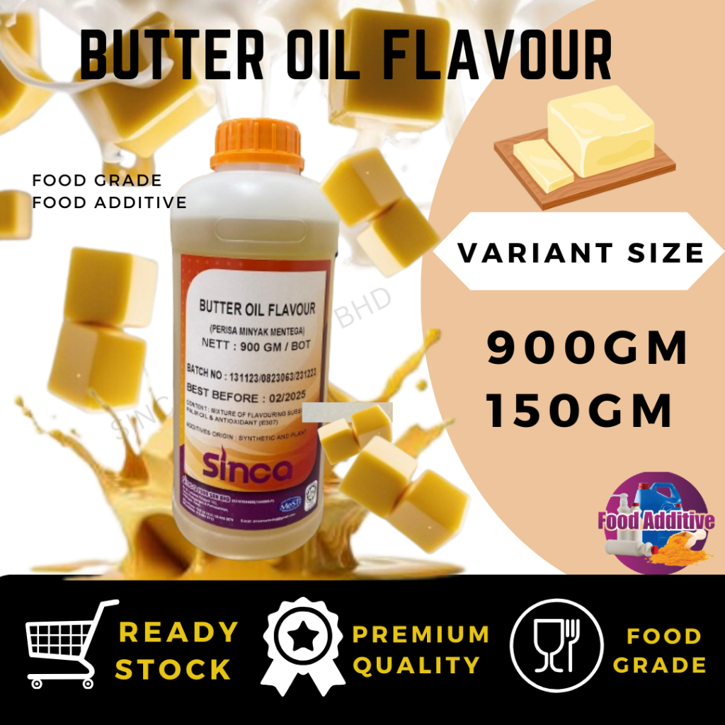 (HALAL) BUTTER OIL FLAVOUR 900GM 150GM- FOOD GRADE (Ready Stock ...