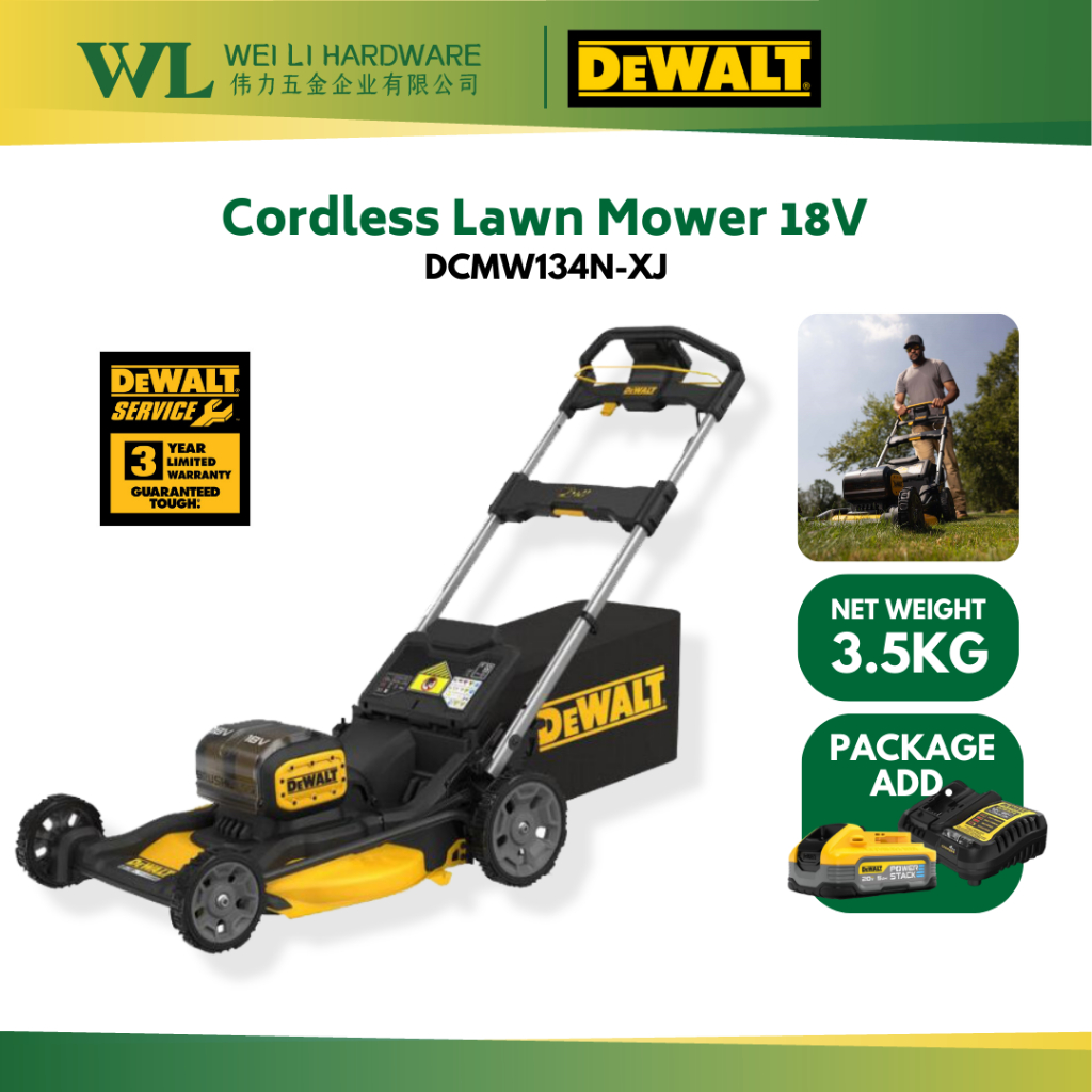 DEWALT DCMWP134N-XJ Cordless Lawn Mower 18V / mesin potong rumput ...