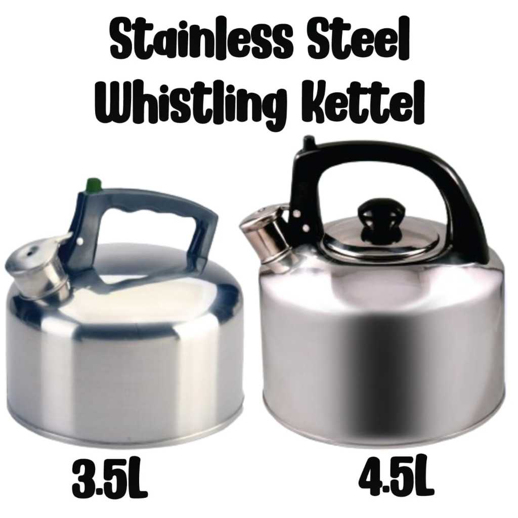 ZIRAFAH STAINLESS STEEL WHISTLING KETTLE Stainless Steel Traditional ...