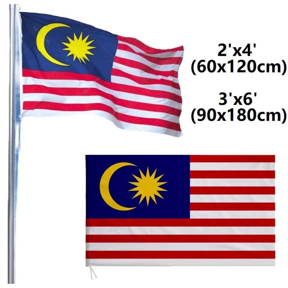 Flag Malaysia Bendera Malaysia (Polyster) 2x4 / 3x6 | Shopee Malaysia