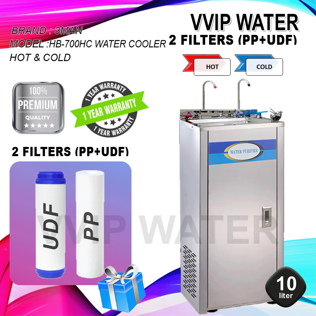 3MAN Super Heavy Duty Stainless Steel Hot & Cold Pipe-In Water Cooler ...