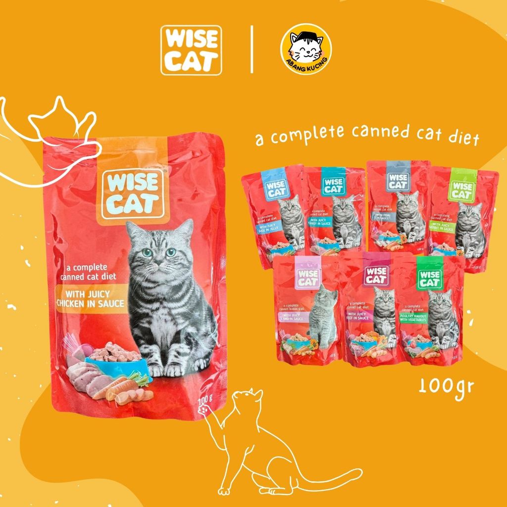 Abangkucing - WiseCat Pouch 100G | Shopee Malaysia