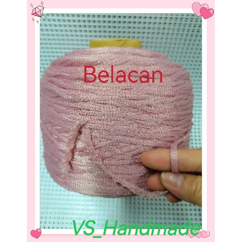 Benang Kait Nylon Ribbon Yarn Size - 3mm Lace Bulk Thread Knitting ...