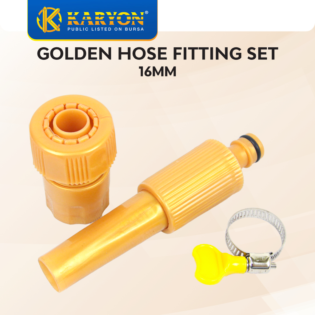 Karyon® Golden Hose Fitting Set (16mm) | Shopee Malaysia
