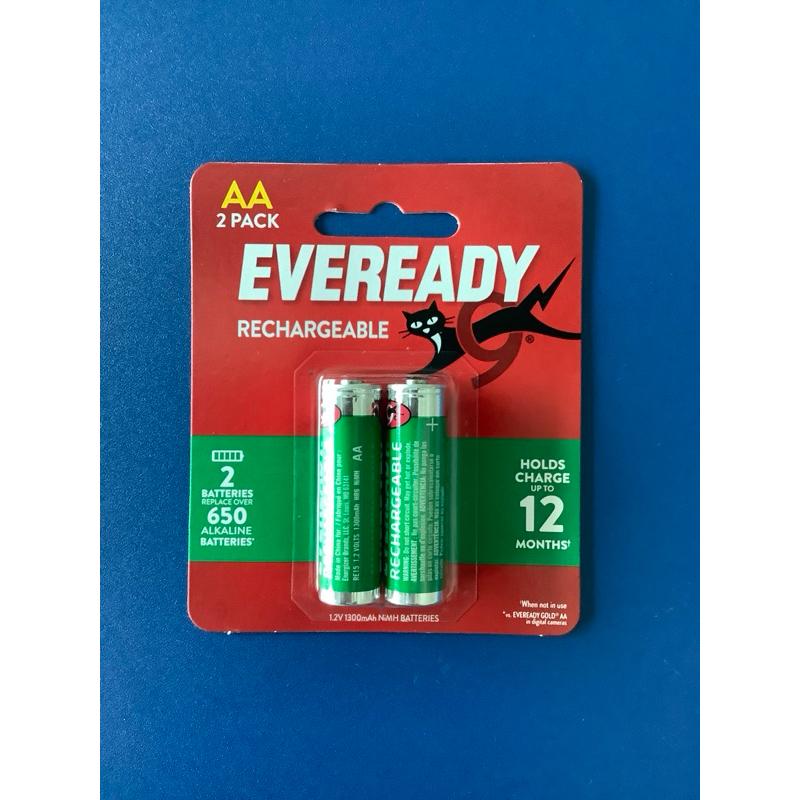 Official Eveready Rechargeable Batteries AA 4pcs/pk 1300mAh/AA2pcs ...