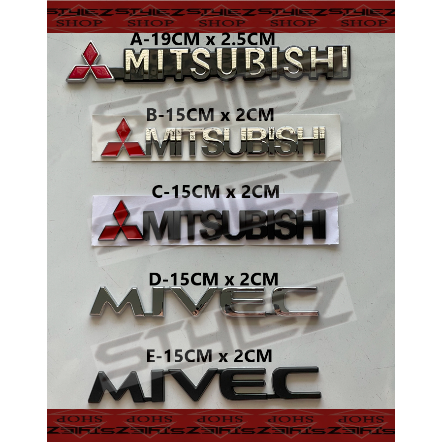 MITSUBISHI MIVEC EMBLEM LOGO | Shopee Malaysia