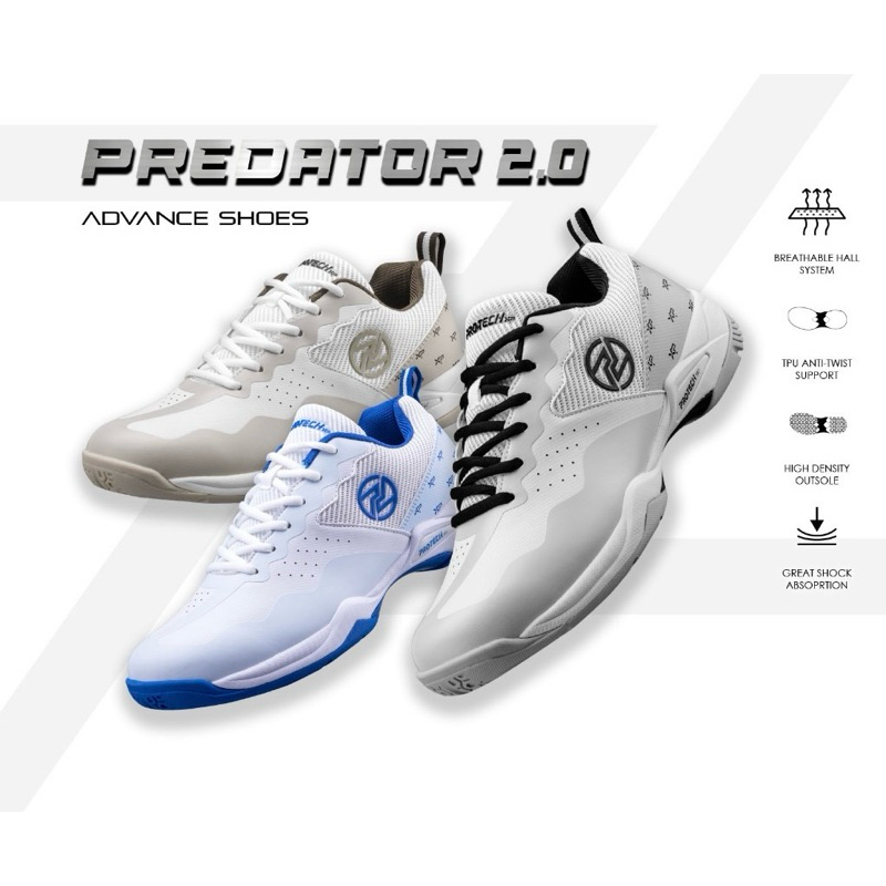 Protech Badminton Shoes Predator Series 2.0 (100% Original / Ready ...