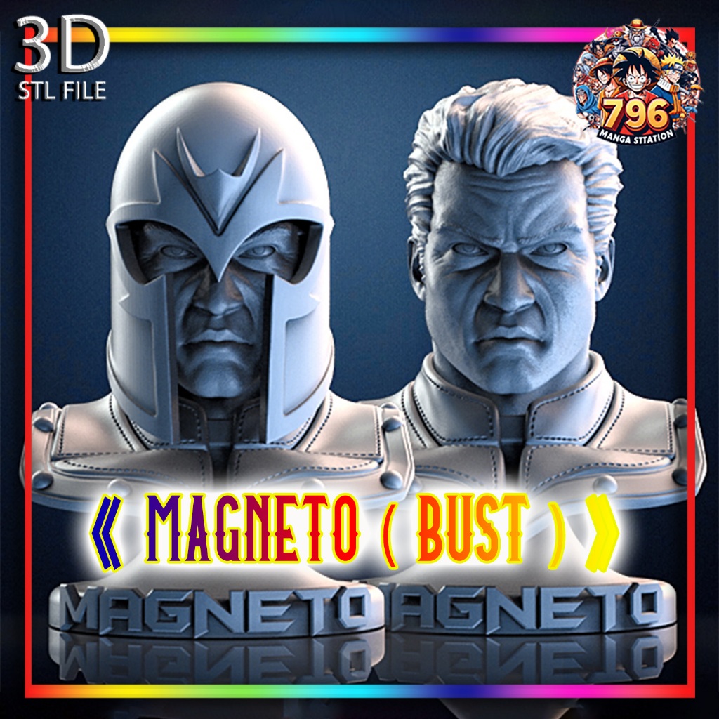 【X-Men】《 MAGNETO ( Bust )》~ 3D STL File for PLA ABS Filament and Resin ...