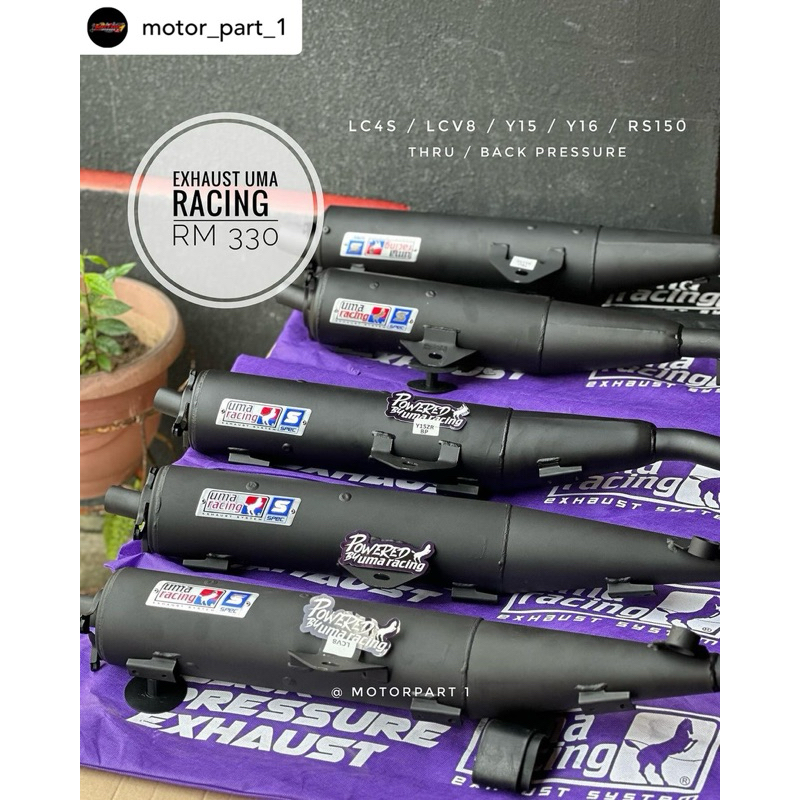 EXHAUST UMA RACING BACK PREASURE/THRU PREASURE PNP LC V1-V8/RS/RSX/Y-15 ...