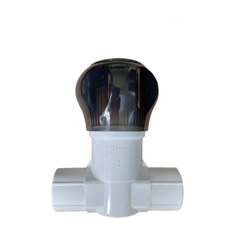 JOPEX SC05CW 15mm PVC Stopcock Round Charcoal Handle | Shopee Malaysia