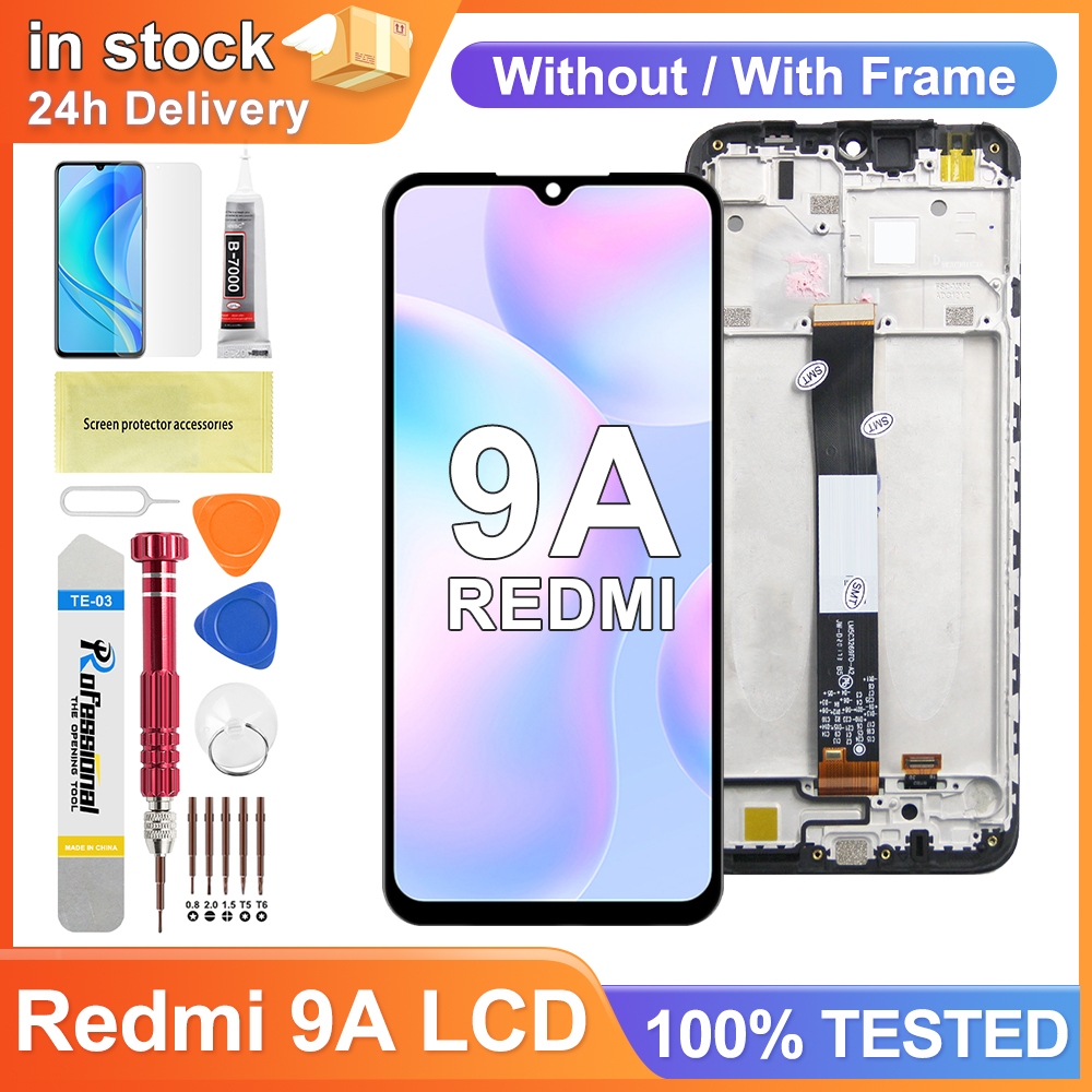 [Original] LCD REDMI 9/REDMI 9A/9C/10A/XIAOMI Poco C3/Poco C31 touch screen digitizer with bezel ...