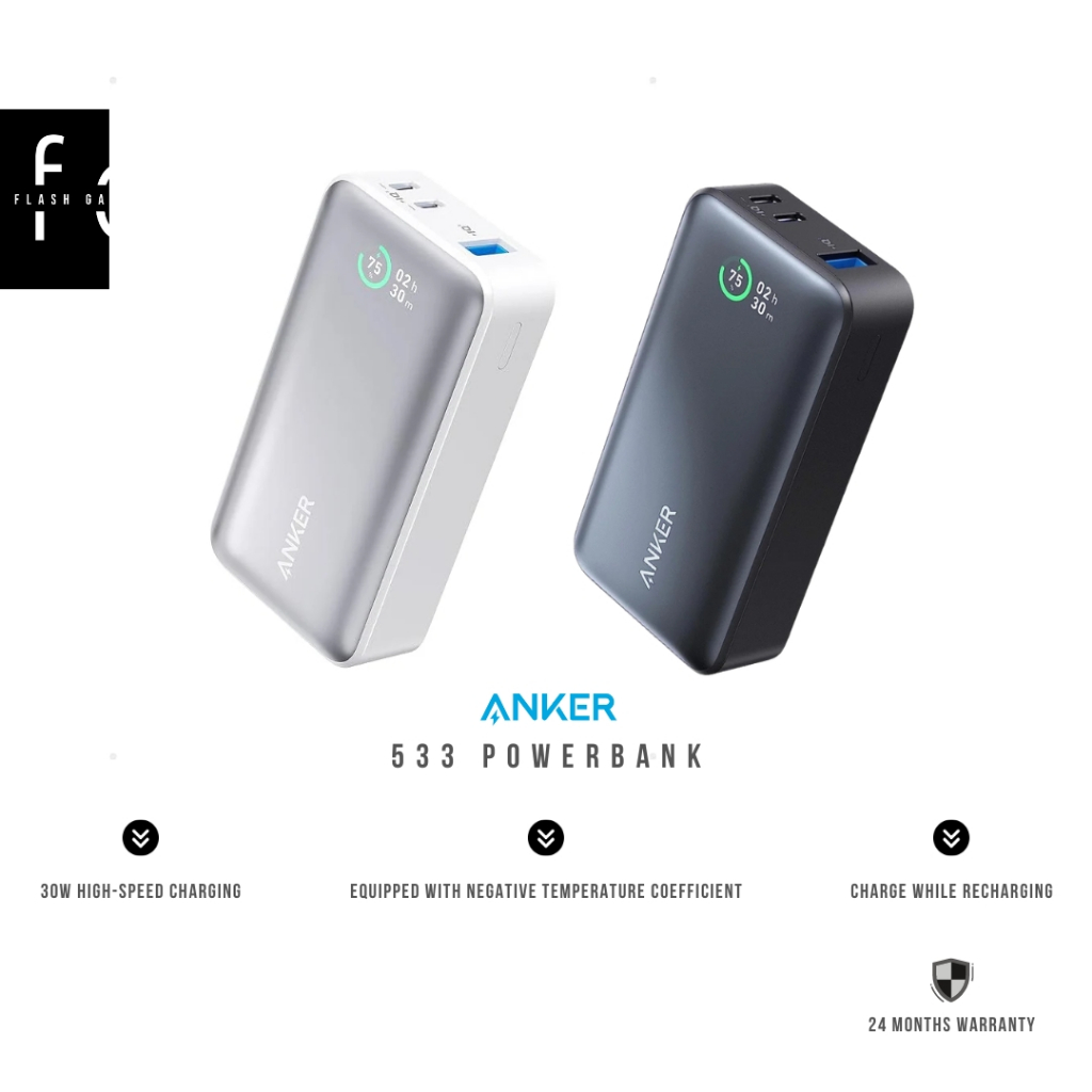 Anker 533 Power Bank I A1256 (PowerCore 30W, 10000mAh )I 2 Years Anker Malaysia Warranty ...