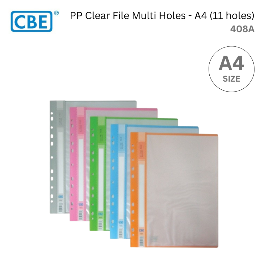 CBE 408A PP Clear File Multi Holes - A4 (11 holes) | Shopee Malaysia