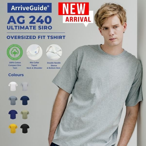 ARRIVE GUIDE AG240 100% Cotton Ultimate Siro Round Neck Unisex Adult ...