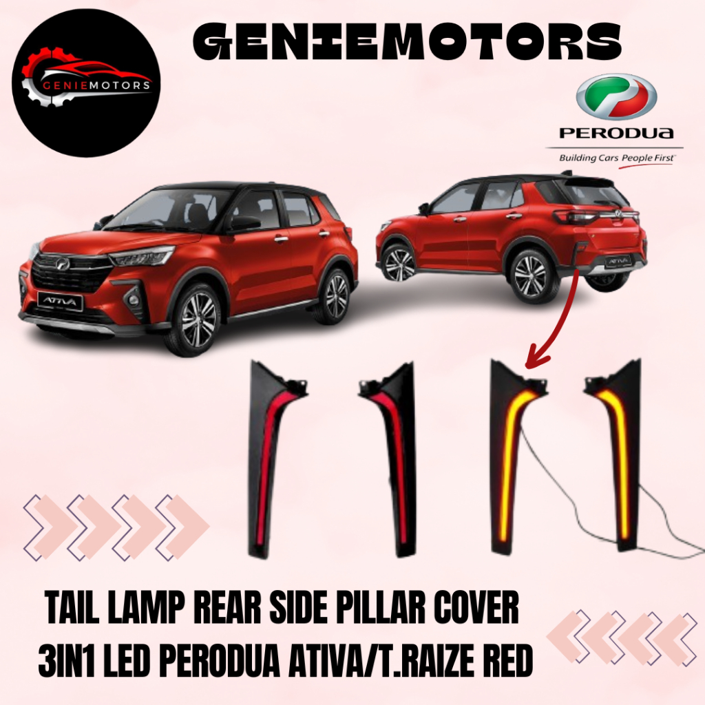 PERODUA ATIVA TOYOTA RAIZE REAR SIDE PILLAR COVER LED RUNNING SIGNAL ...