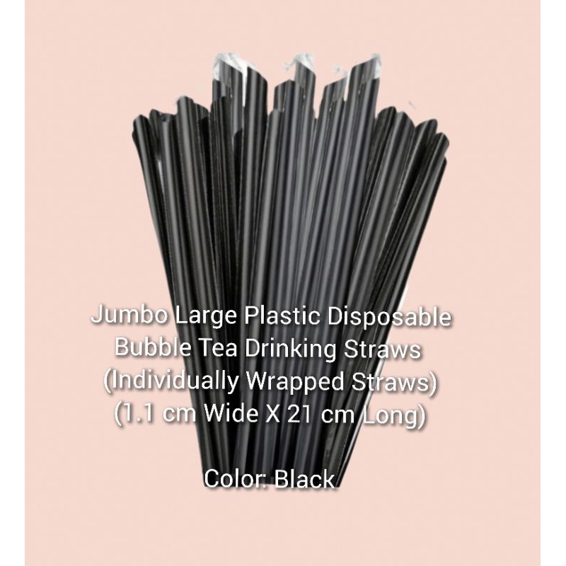 Large Boba Straw 100pcs Individually Wrapped | Shopee Malaysia