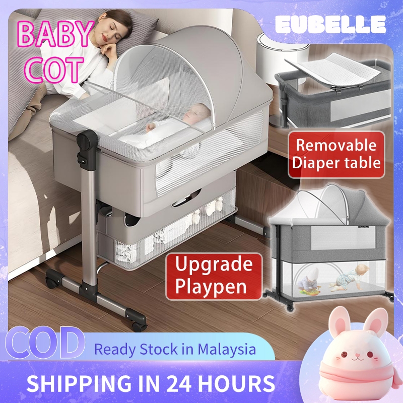 Baby Cot Foldable Cradle Rocking Cradle Baby Crib Mosquito nets Newborn ...