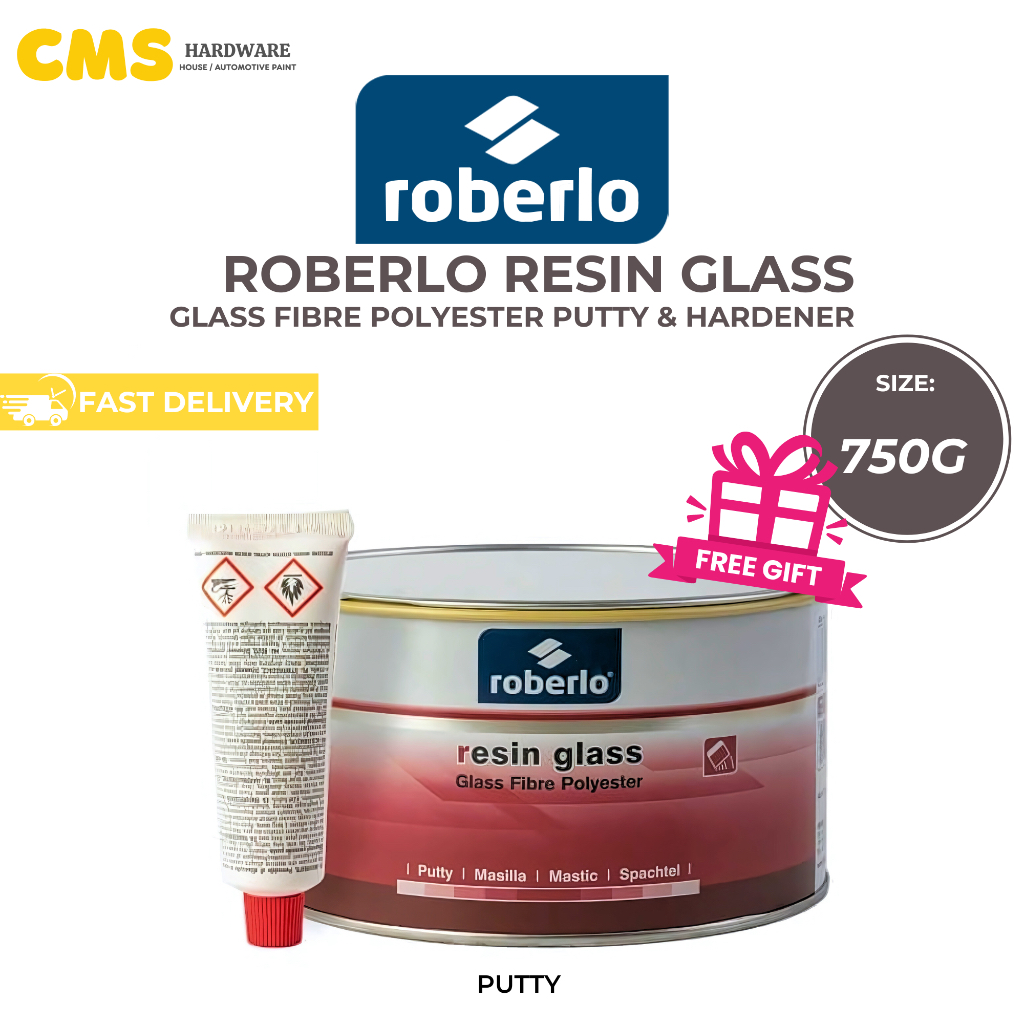 ROBERLO Putty Resin Glass Fibre Putty with Hardener Set Simen Fiber ...