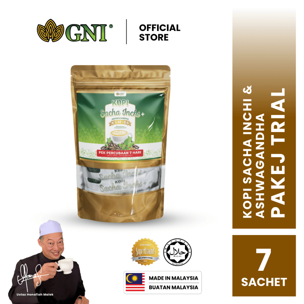 GNI Kopi Sacha Inchi & Ashwagandha KSM-66 Weekly Trial | Shopee Malaysia