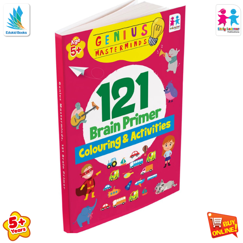 Genius Masterminds 121 Brain Primer Colouring & Activities - Fun Book ...
