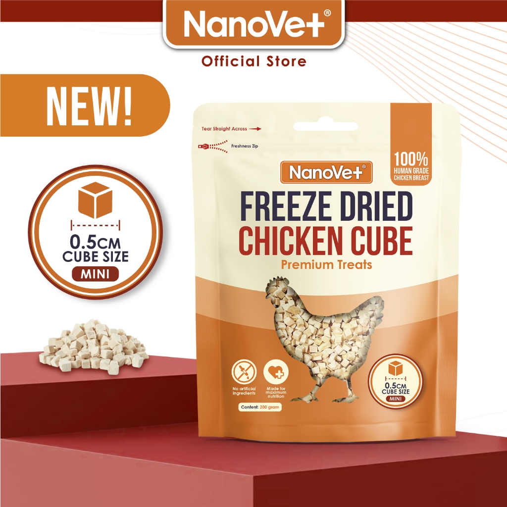 Nanovet® Freeze Dried Chicken Cube Premium Treats | Shopee Malaysia