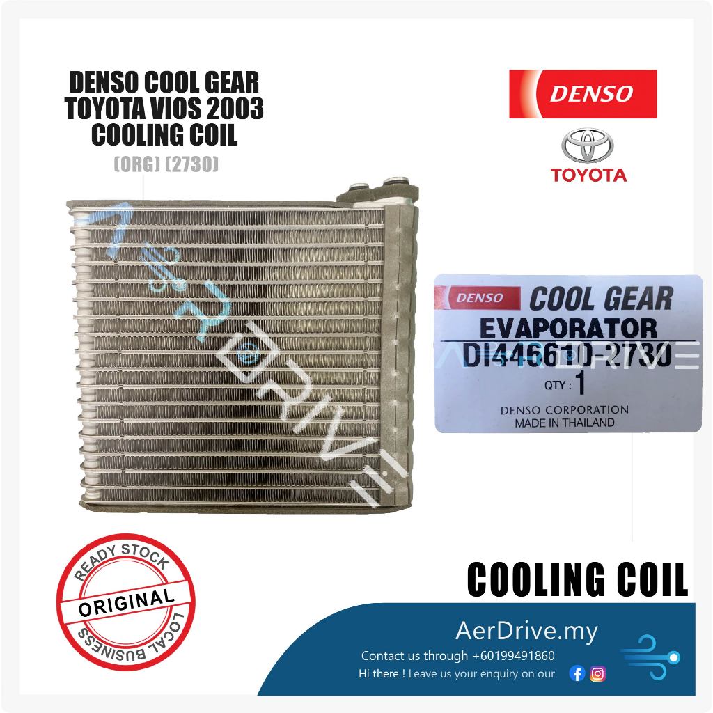 ORIGINAL DENSO COOL GEAR TOYOTA VIOS 2003 COOLING COIL ( 2730 ...