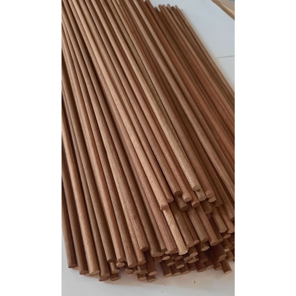 Meranti Round Wooden Stick Wood Dowel DIY Arts Craft 6/8/10/12 mm ...