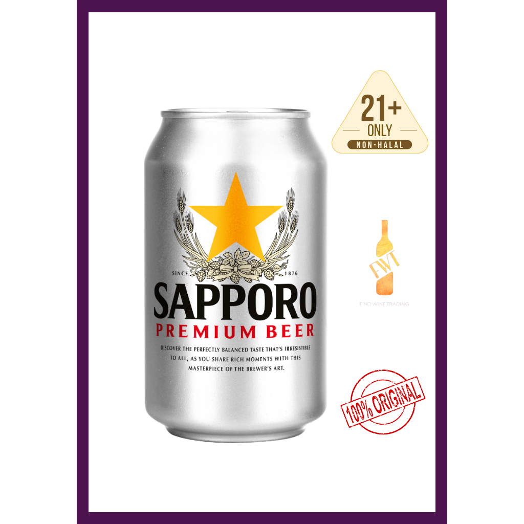 Sapporo Premium LAGER Beer Can 320ML 5ABV | Shopee Malaysia