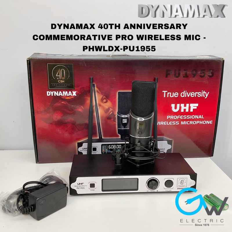 Dynamax PU1955 Diversity UHF Wireless Condenser Microphone | Shopee ...