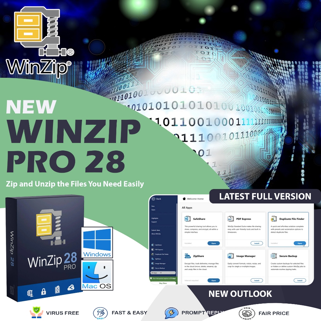 WinZip Pro 28 2024 with License | Key Latest Full Version | File ...