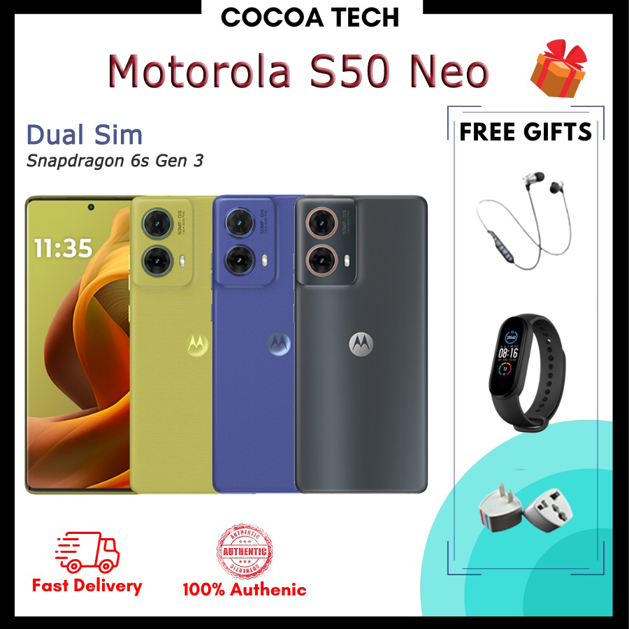 Motorola S50 Neo Snapdragon 6s Gen 3 6.7inch 120Hz P-OLED Android 14 5000mAh Dual Sim Moto S50 ...