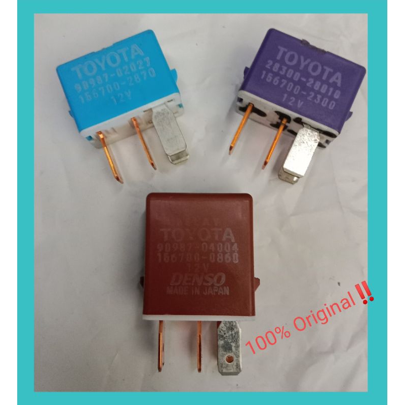 💢Original Part💢 Relay Toyota Denso 4 pin 5 pin lamp light compressor ...