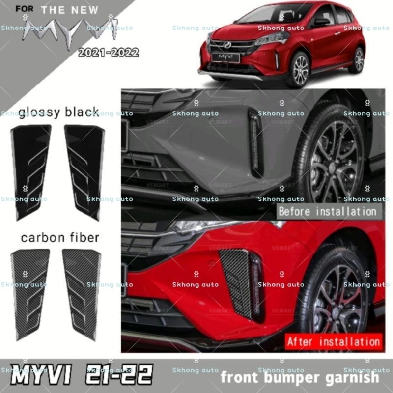 Perodua myvi gen3 g3 2021-2022 front bumper frame accessories sportivo ...