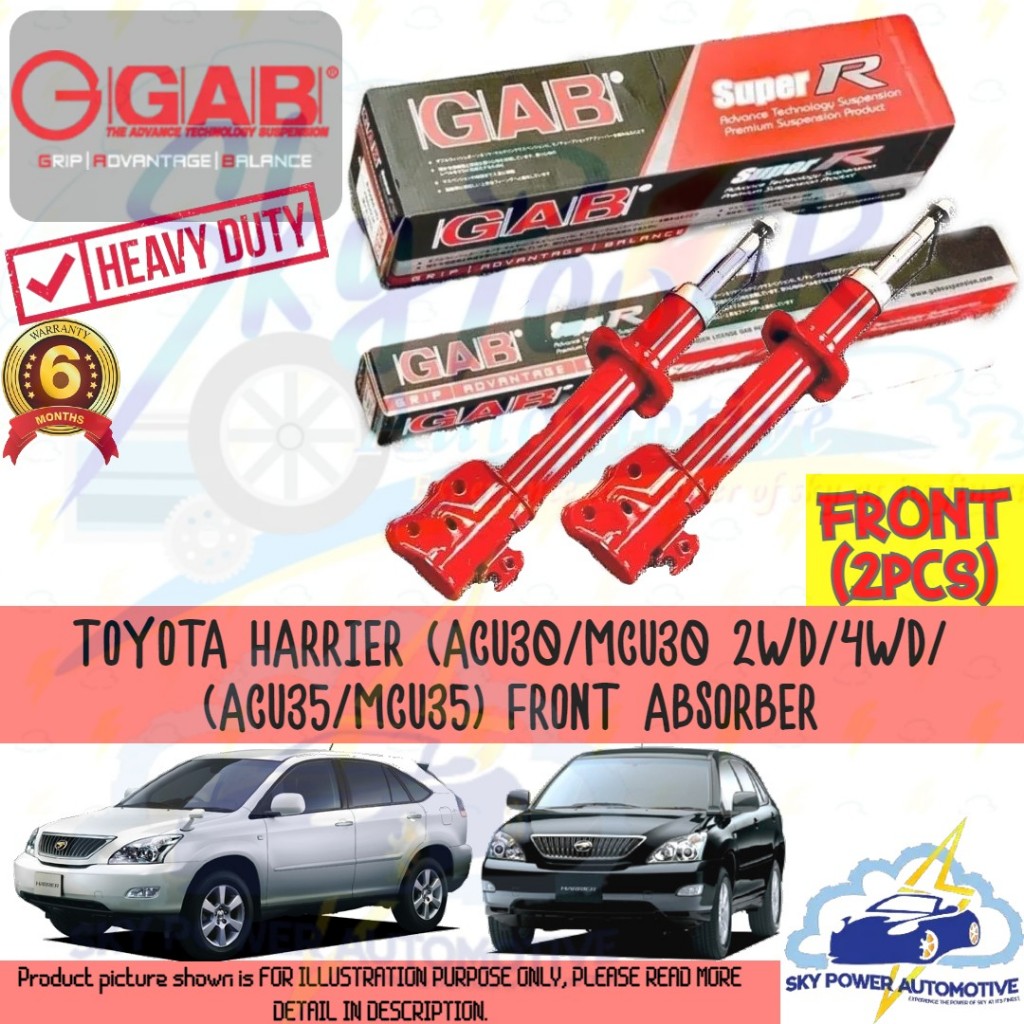 TOYOTA HARRIER ACU30 MCU30 2WD 4WD ACU35 MCU35 GAB SUPER R HEAVY DUTY ...