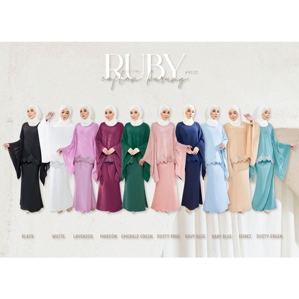 CHICCHOC RUBY BAJU KURUNG MODEN BAJU KAFTAN BRIDESMAID CHIFFON | Shopee ...