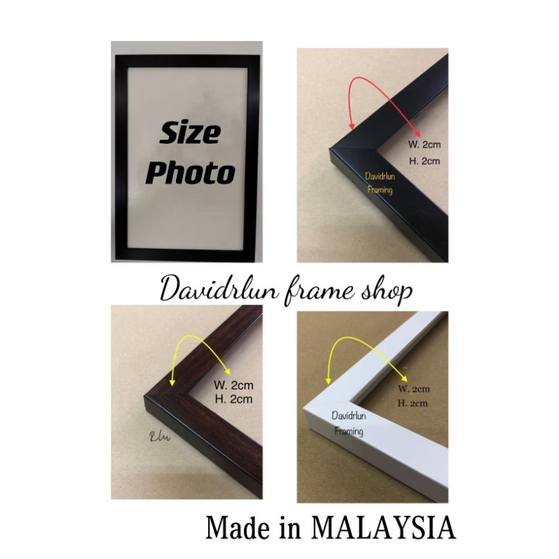 ready stock frame or with photo printing A4 / 8x12 / 11x14 / 10x15 /12x16 / A3 | Shopee Malaysia