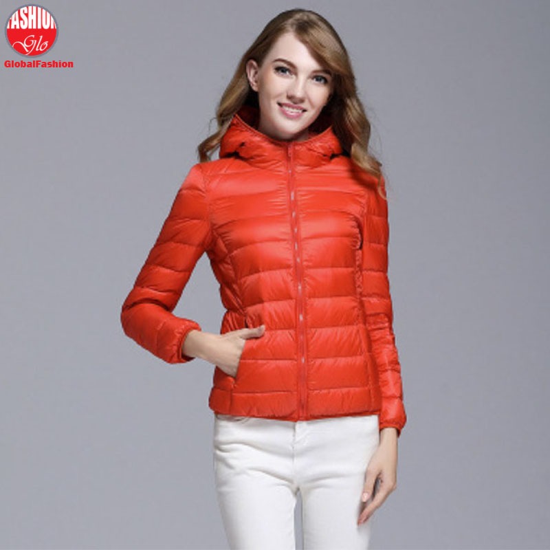 Autumn Jaket Woman Baju Sejuk Perempuan Hooded Lightweight Down ...