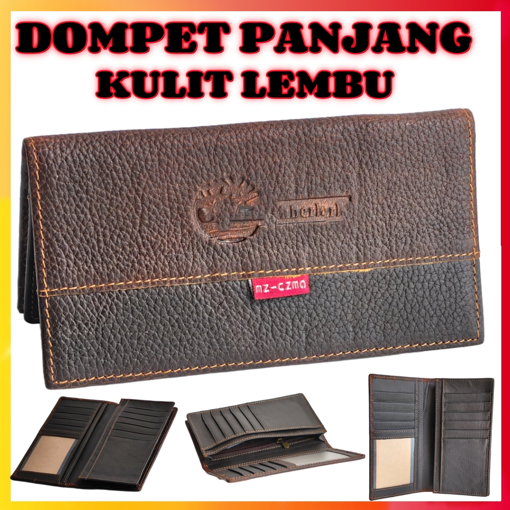 Original Cow Leather Men’s Long Wallet READY STOCK Dompet Panjang ...